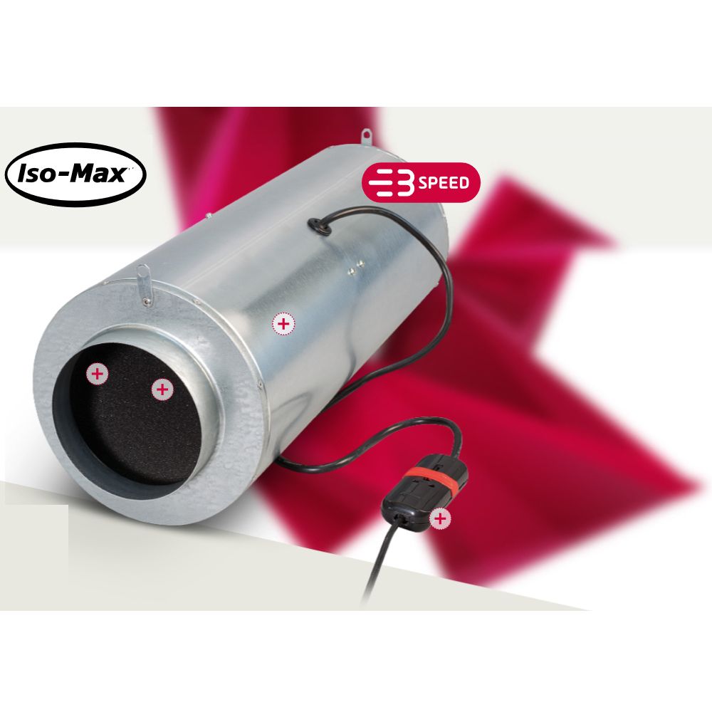 Can-Fan ISO-MAX 160 mm - 430 m3/h, trojrýchlostný kovový ventilátor ...